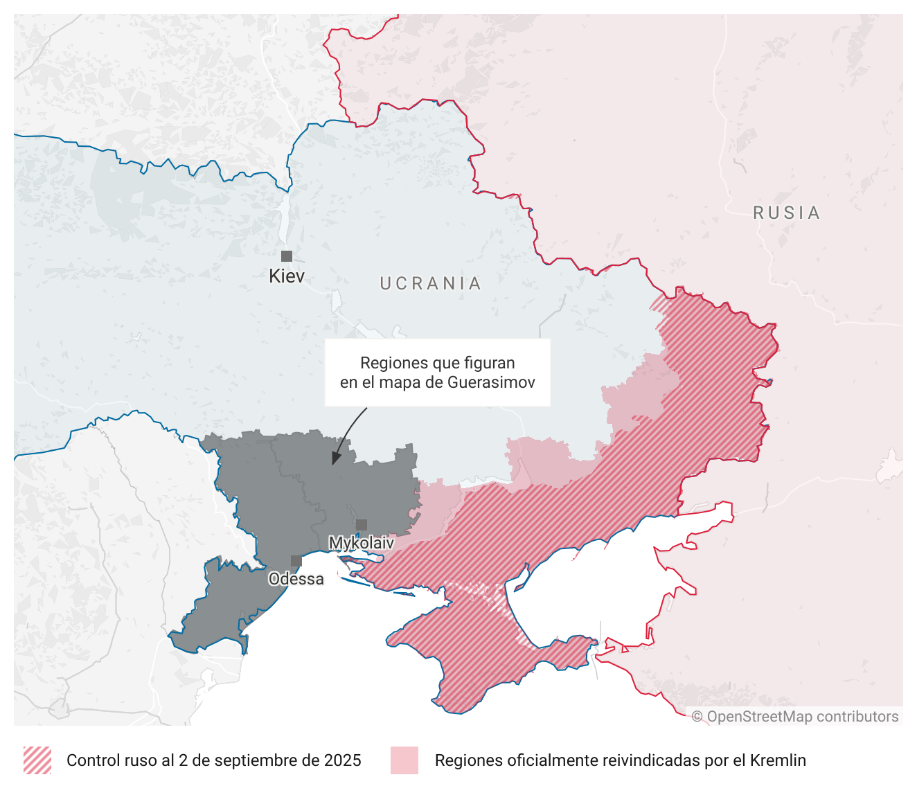 Putin y el mapa de Guerasimov: ¿es Odessa el próximo objetivo del ...