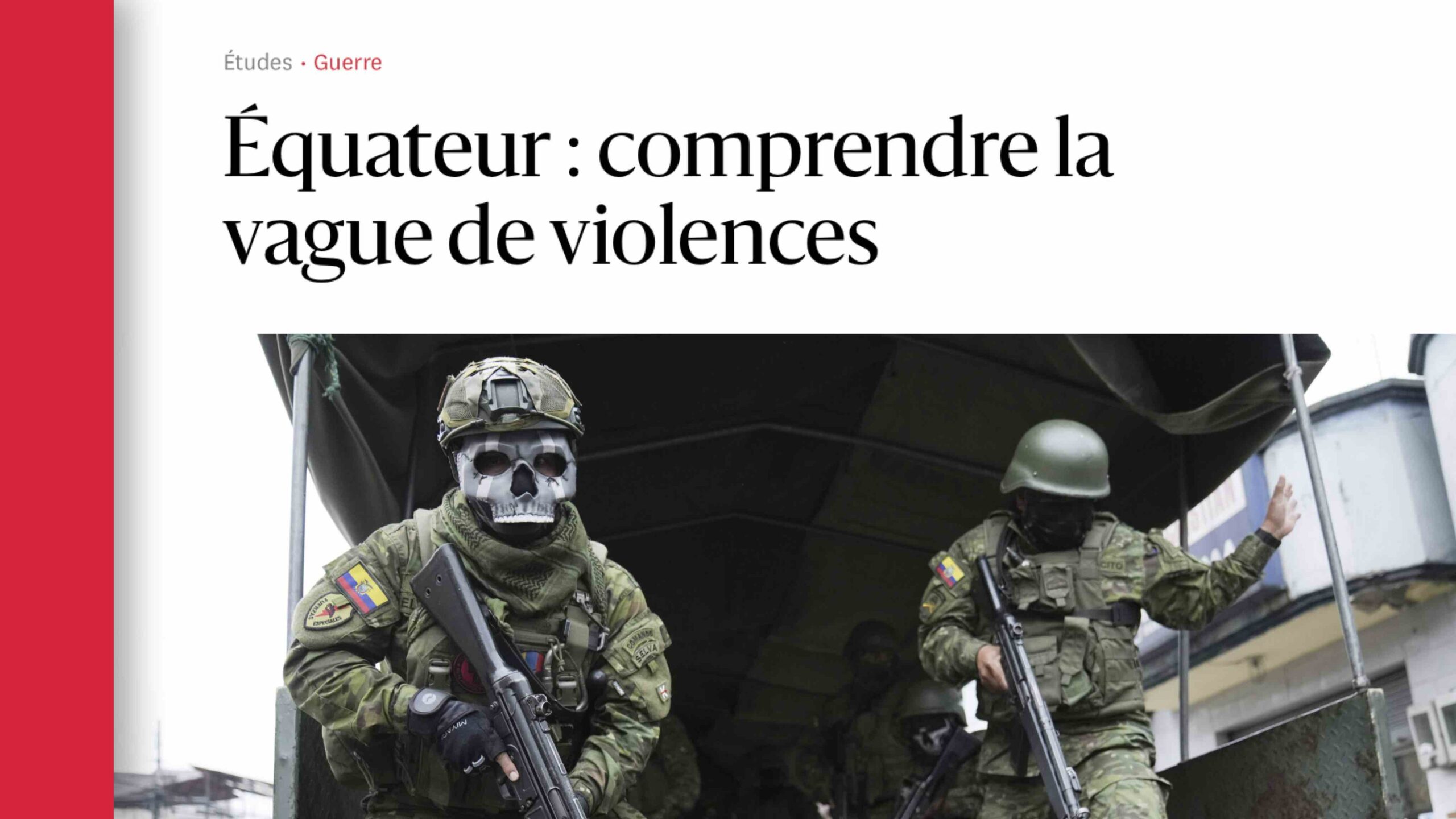 Équateur : comprendre la vague de violences | Le Grand Continent