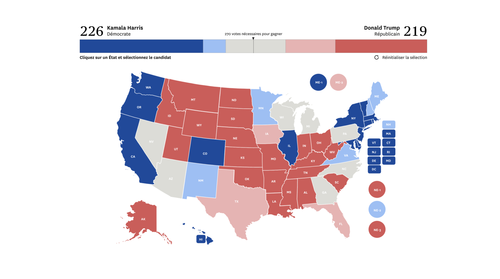 Élection présidentielle américaine : qui gagnera entre Trump ou Harris ? [Simulateur et carte ...