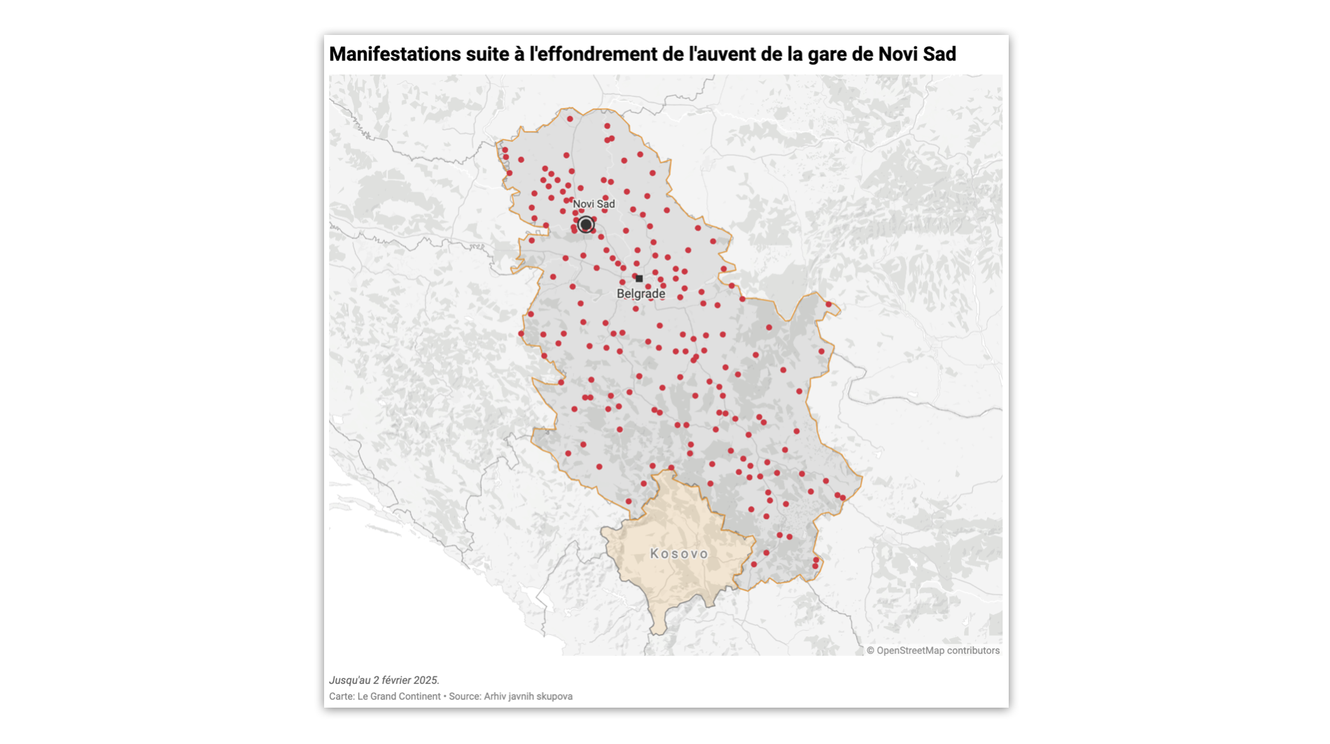 Des manifestations dans 200 villes et localités : en Serbie, le ...